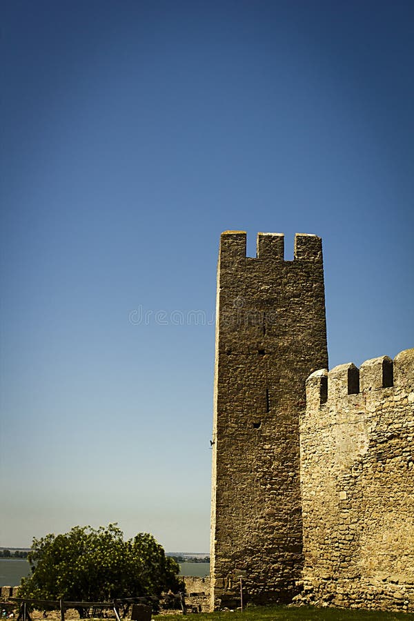 Fortress defensive tower stock image. Image of tourism - 198543951