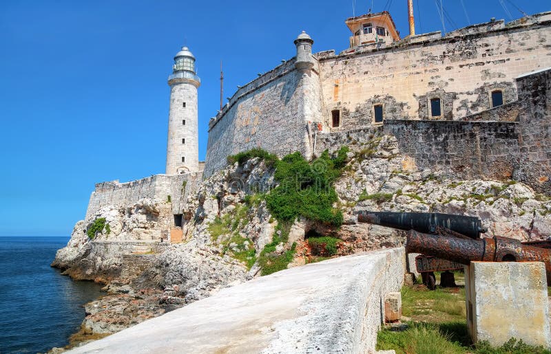 Fortress of El Morro in Havana, Cuba Stock Image - Image of ...