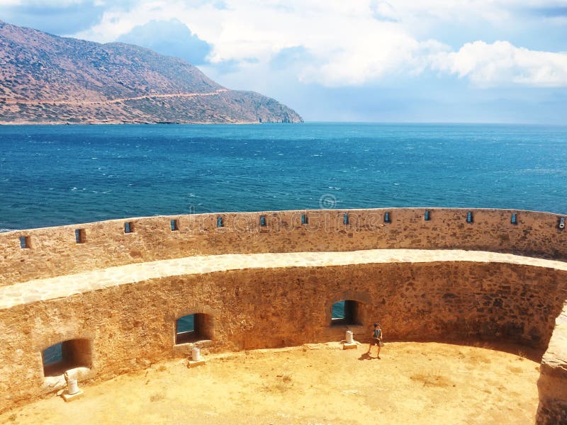 Fortress on the Island of Crete, Greece Stock Image - Image of ...