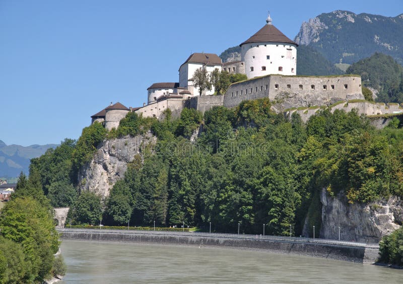 Kufstein fortress in night stock image. Image of kufstein - 35363845