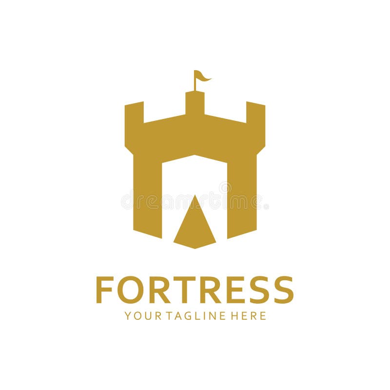 Fortress Logo Template in Vector Shape Stock Vector - Illustration of ...