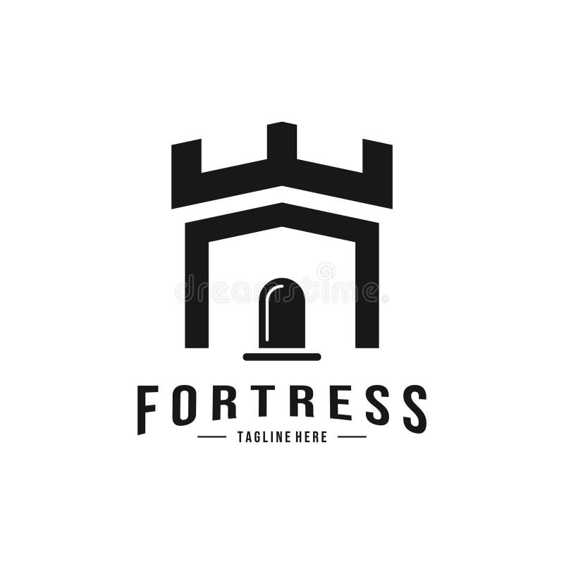 Fortress Logo Template in Vector Shape Stock Vector - Illustration of ...