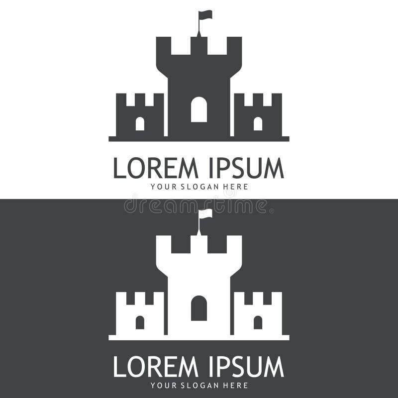 Fortress Logo Template in Vector Shape Stock Vector - Illustration of ...