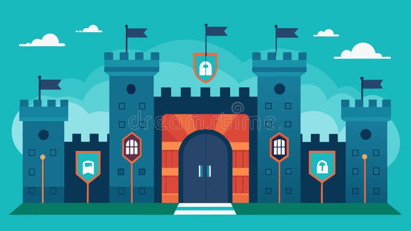 A Fortress with Multiple Gates Each Requiring a Unique Code To Enter ...