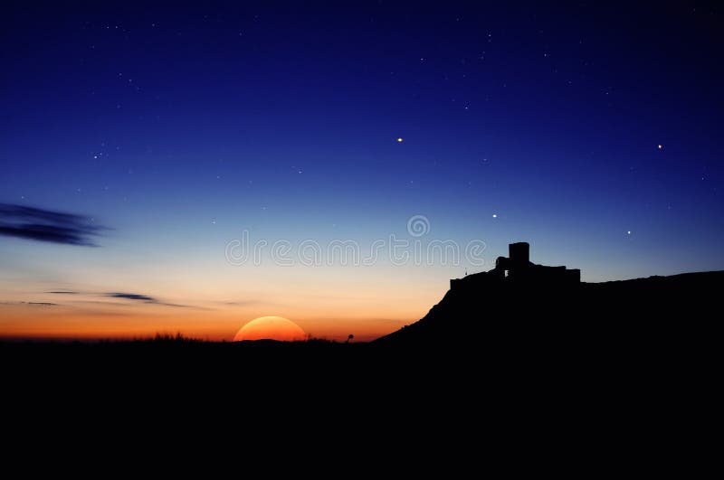 Fortress nightscape stock photo. Image of stony, building - 35693554