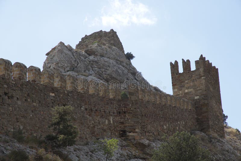 Fortress stock image. Image of grey, tower, high, outdoor - 79163389
