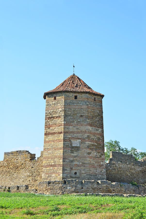 Fortress tower stock photo. Image of europe, facade, dniester - 28997346
