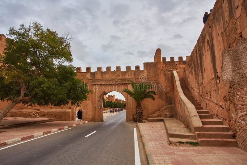 Taroudant s defensive wall stock photo. Image of wall - 27011088