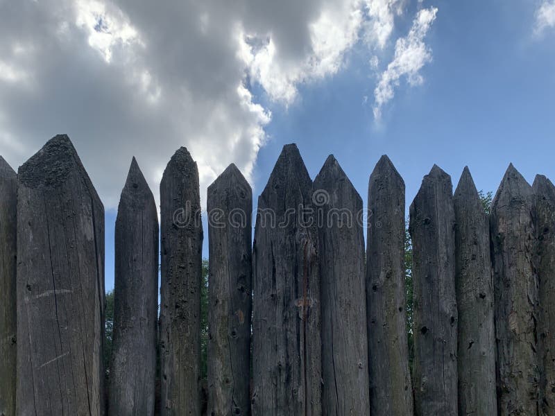 Protective Structure of the Middle Ages, Wooden Fortification. Fortress ...