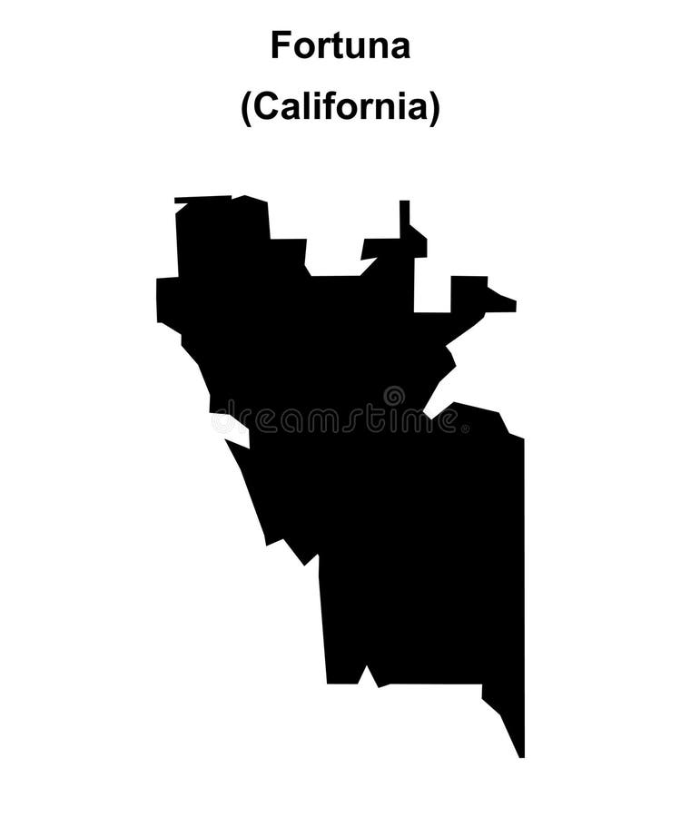 Fortuna outline map stock vector. Illustration of vector - 356993677