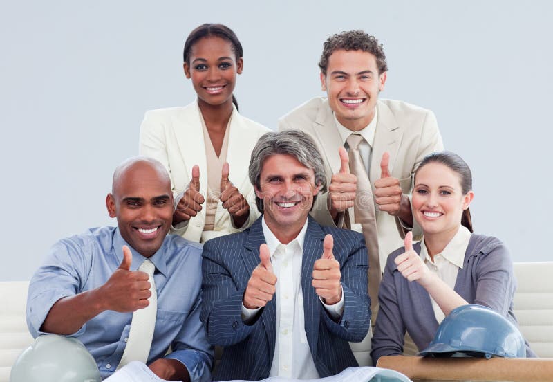 Fortunate Architects Celebrating a Success Stock Photo - Image of ...