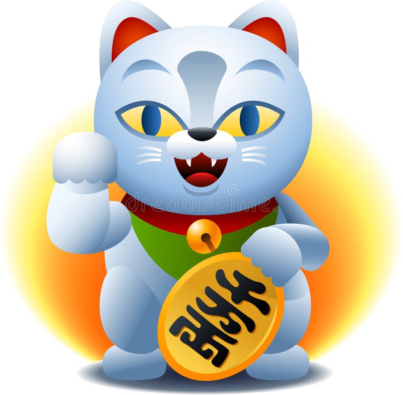 Fortune cat stock illustration. Illustration of cartoon - 47003914