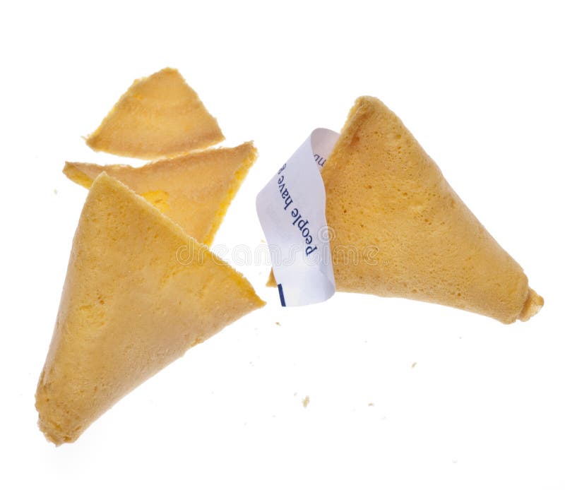 Isolated Broken Fortune Cookie Stock Image - Image of dessert, surprise ... Isolated Broken Fortune Cookie Stock Image - Image of dessert, surprise ...