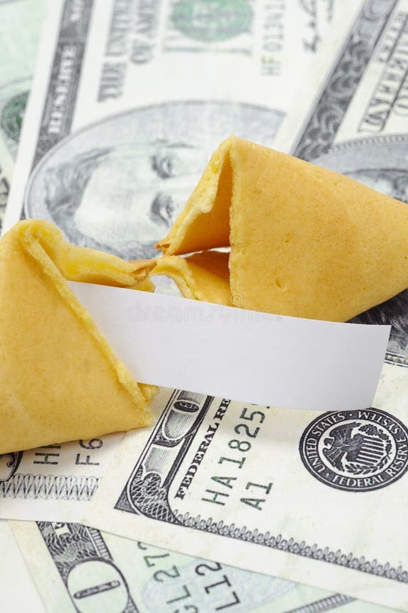 Fortune cookie with money stock image. Image of fortune - 16400647