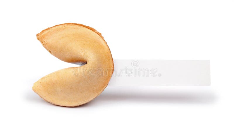 Fortune Cookie Prediction stock image. Image of label - 25887197