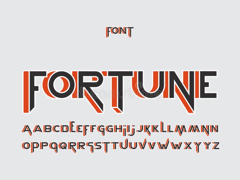 Fortune 3d Font. Vector Alphabet Stock Vector - Illustration of type ...