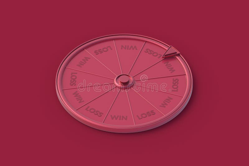 Fortune Spin Wheel of Magenta on Red Background Stock Illustration ...