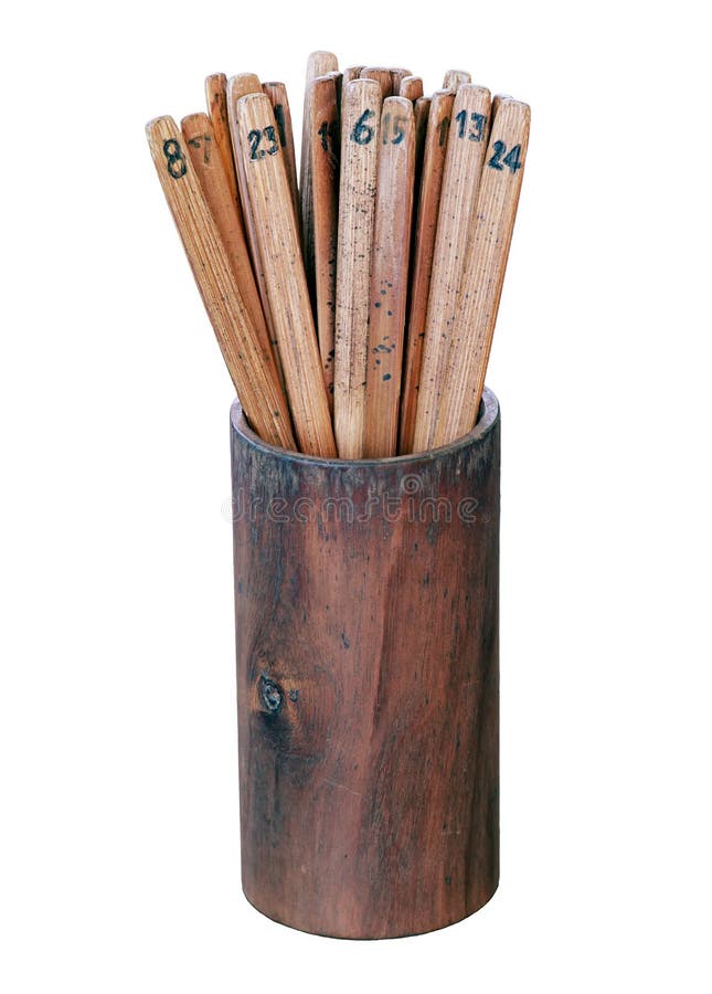 Chi-Chi Stick, Fortune Stick or Seam Si at Chinese Shrine in Thailand ...