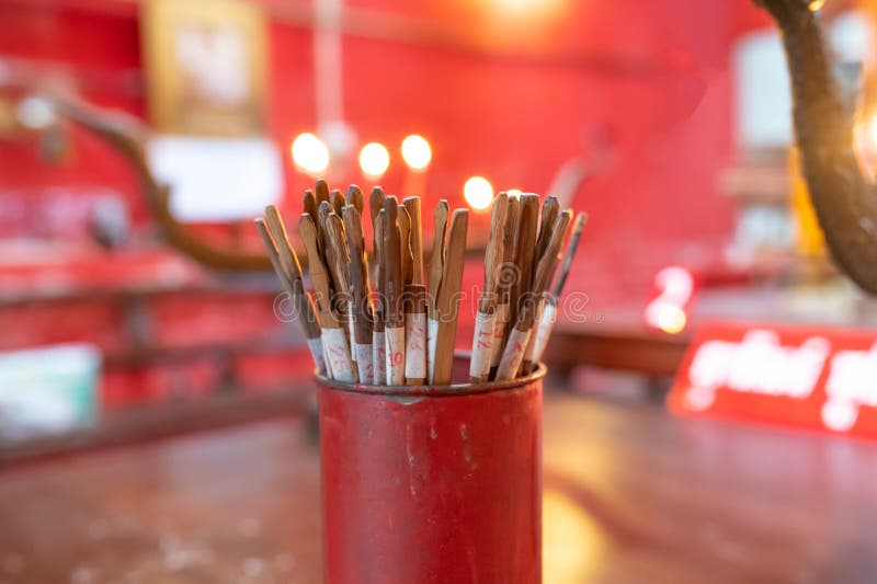 Traditional Chinese Fortune Sticks Stock Photo - Image of tradition ...