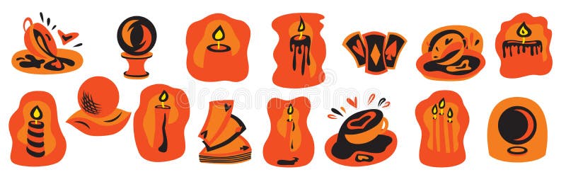 Fortune Telling, Divination Isolated Elements for Mystic Sphere of ...