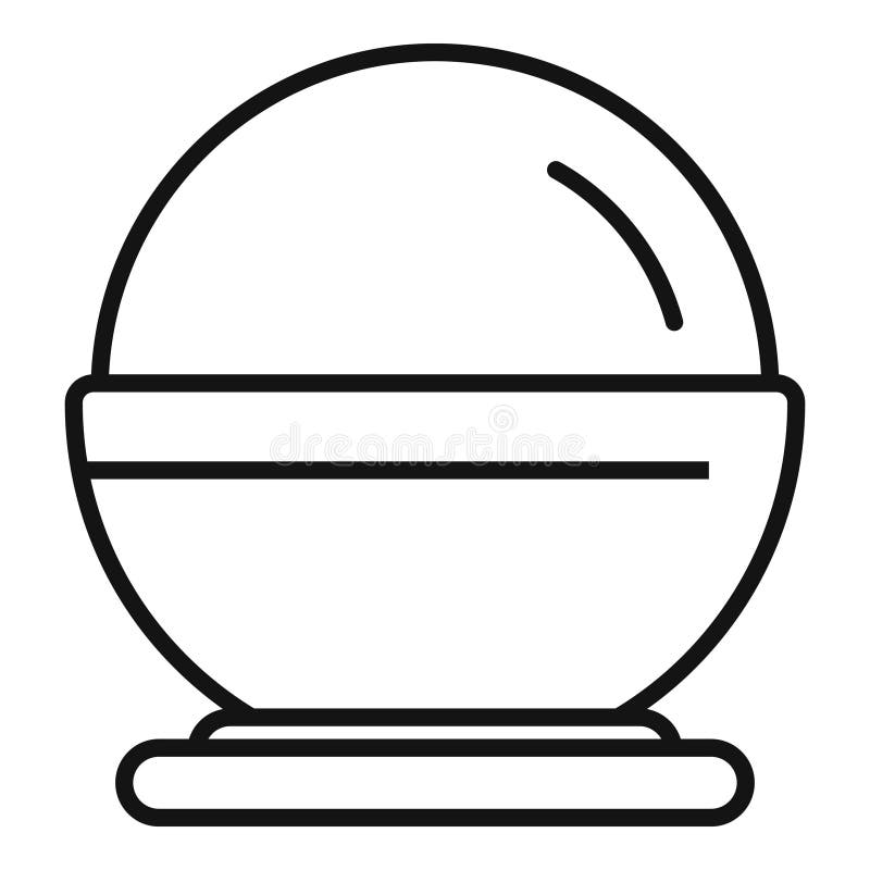 Fortune Teller Crystal Ball Predicting Future Icon Thin Line Stock ...