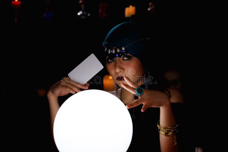 Fortune Teller Forecast Future. Stock Photo - Image of crystal, card ...