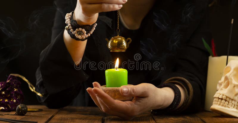 Fortune-teller or Oracle with Objects for Fortune-telling during the ...