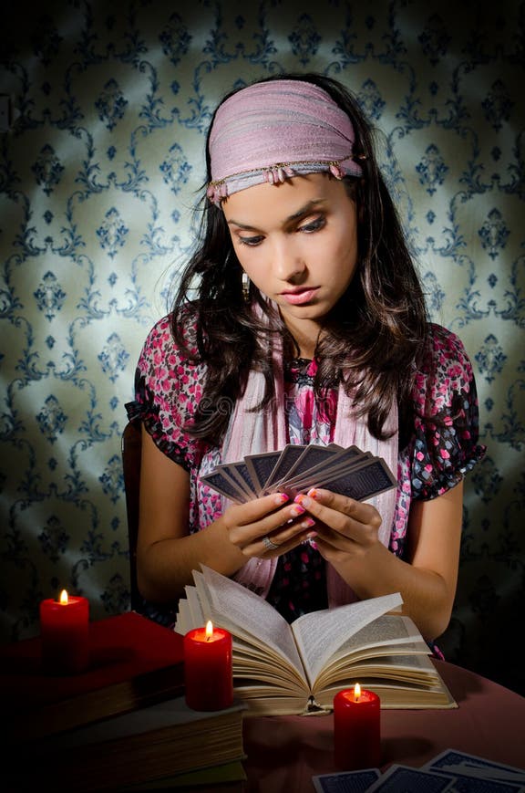 Fortune-teller Predicting the Future Stock Photo - Image of young ...