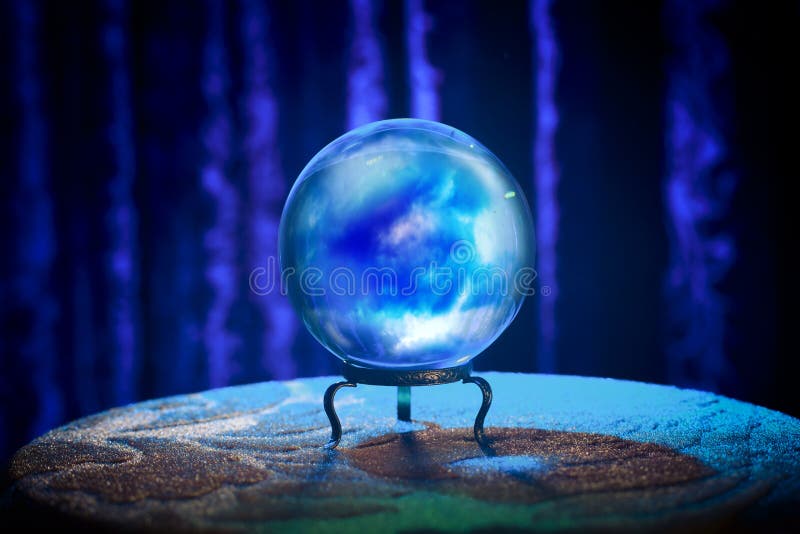 Fortune Teller S Crystal Ball with Dramatic Lighting Stock Photo ...