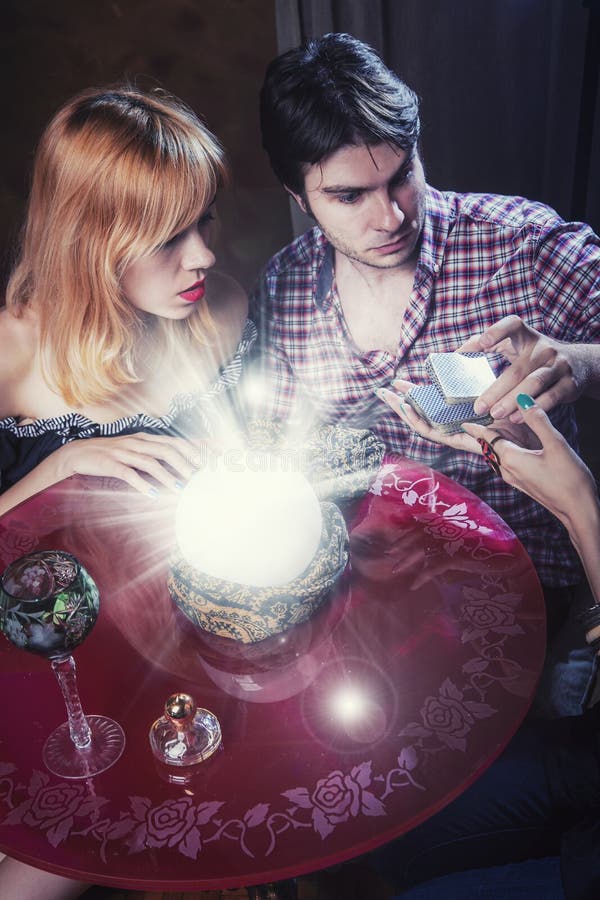 Fortune Teller Tarot Session Stock Photo - Image of story, affraid ...