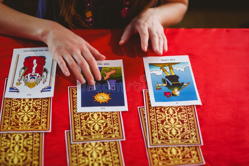 Fortune Teller Using Tarot Cards Stock Image - Image of card, caucasian ...
