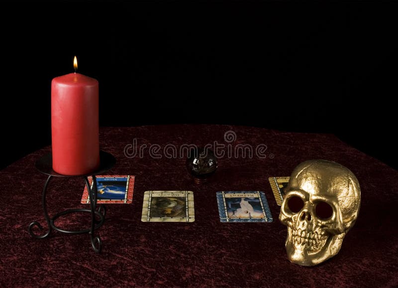 Fortune tellers table stock photo. Image of crystal, psychic - 28622952