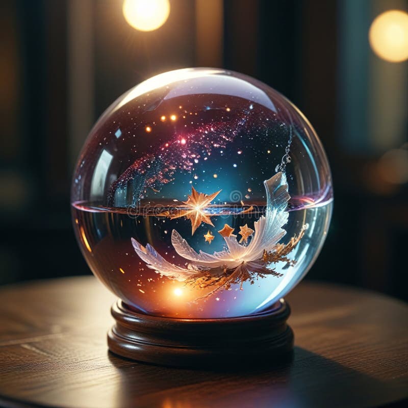 Fortune Telling Crystal Ball Stock Illustration - Illustration of ...