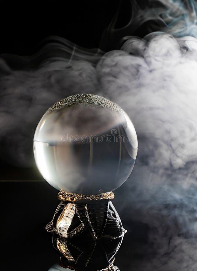Fortune Telling Table with Crystal Ball Cards and Spider Web are Stock ...