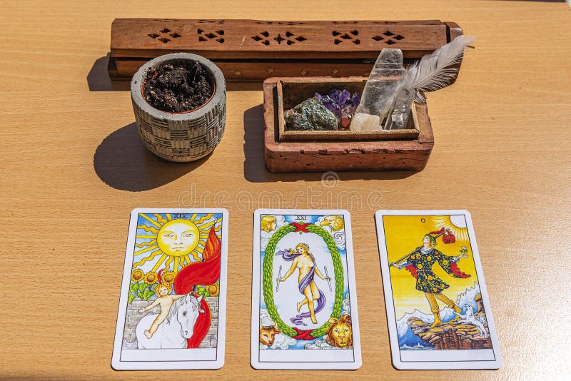 Fortune Telling with Tarot Cards Stock Image - Image of prediction ...