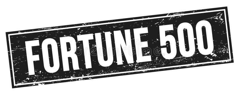 FORTUNE 500 Text on Black Grungy Rectangle Stamp Stock Illustration ...