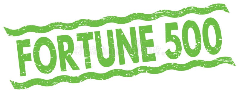 FORTUNE 500 Text on Green Lines Stamp Sign Stock Illustration ...