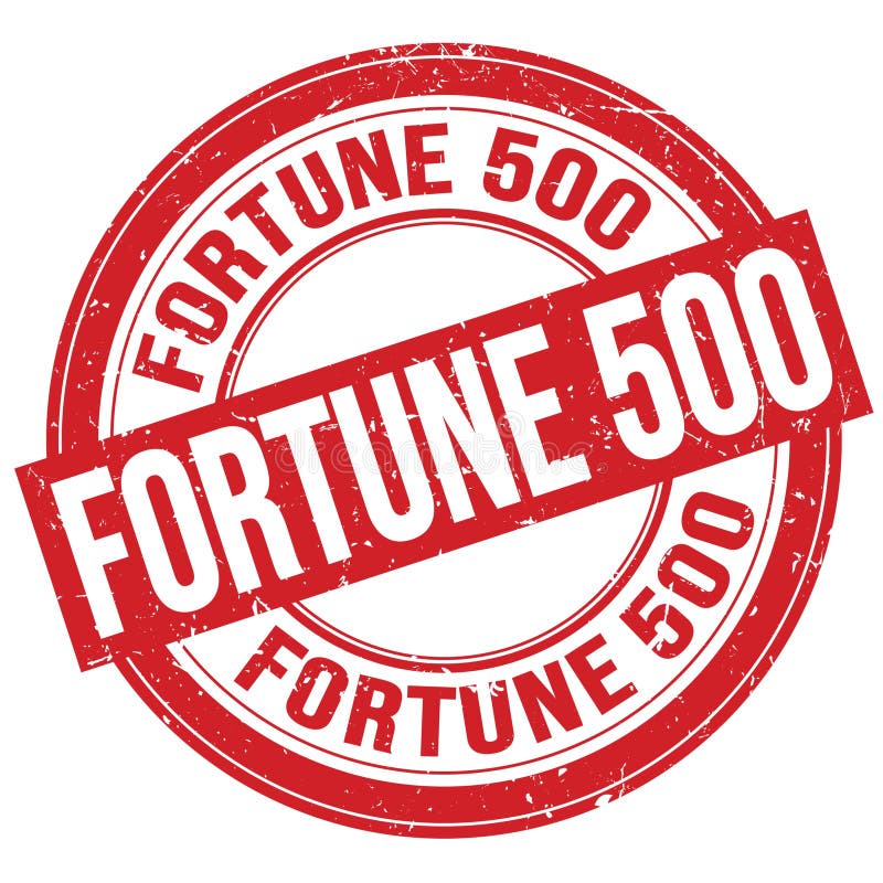 FORTUNE 500 Text Written on Red Round Stamp Sign Stock Illustration ...