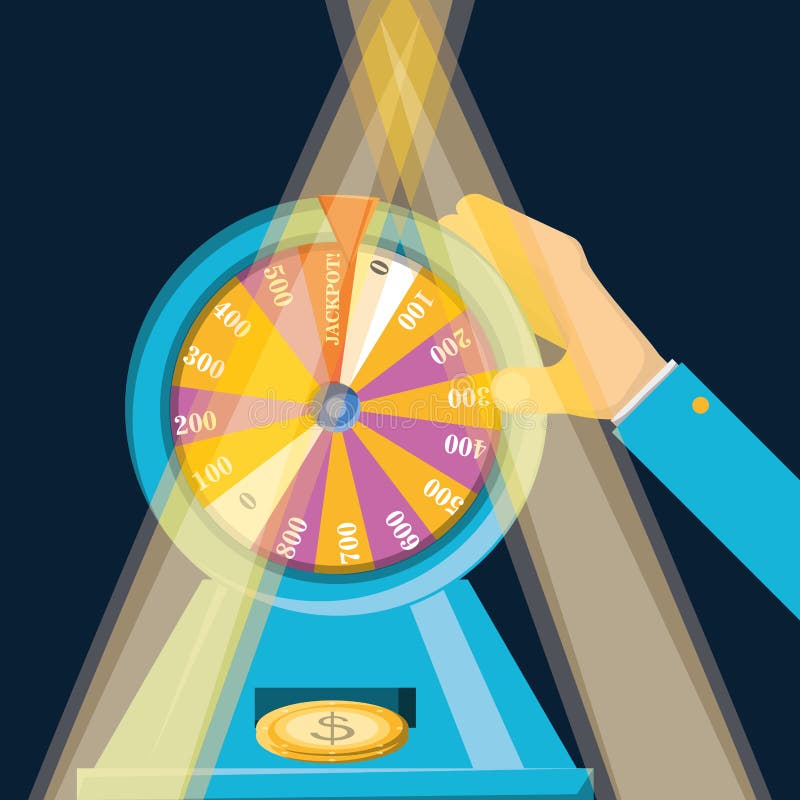 Fortune wheel design stock vector. Illustration of hand - 112711966