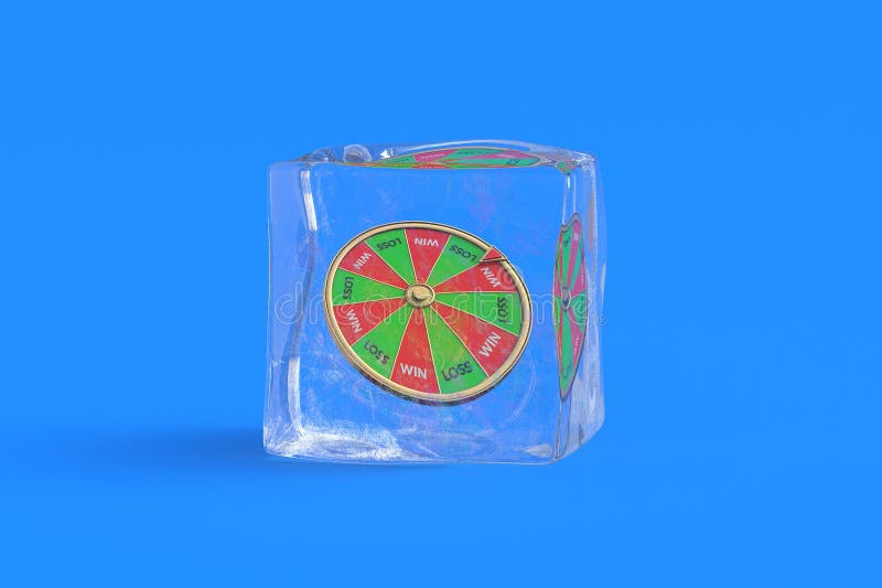Fortune wheel in ice cube stock illustration. Illustration of gambling ...