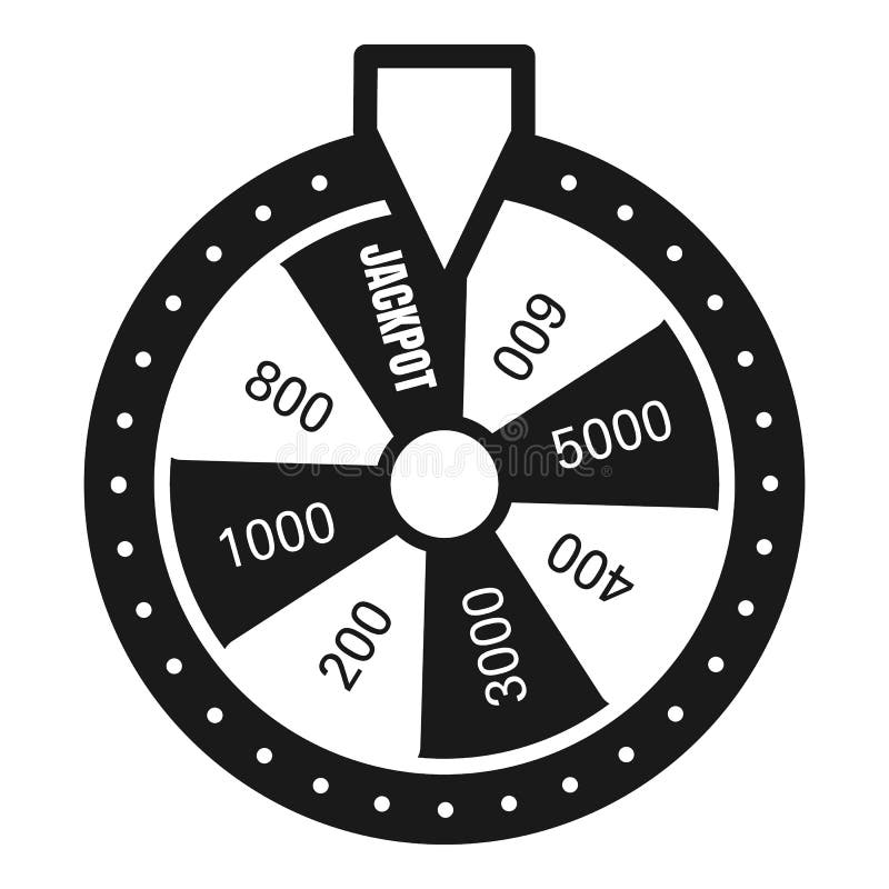 Spin Fortune Wheel Icon, Simple Style Stock Vector - Illustration of ...