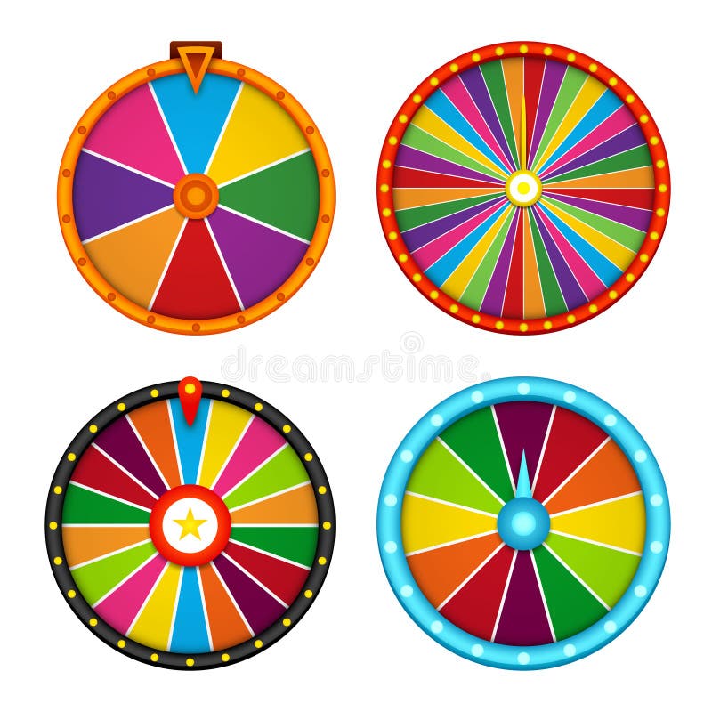 Fortune Wheel Isolated on White Background Stock Vector - Illustration ...