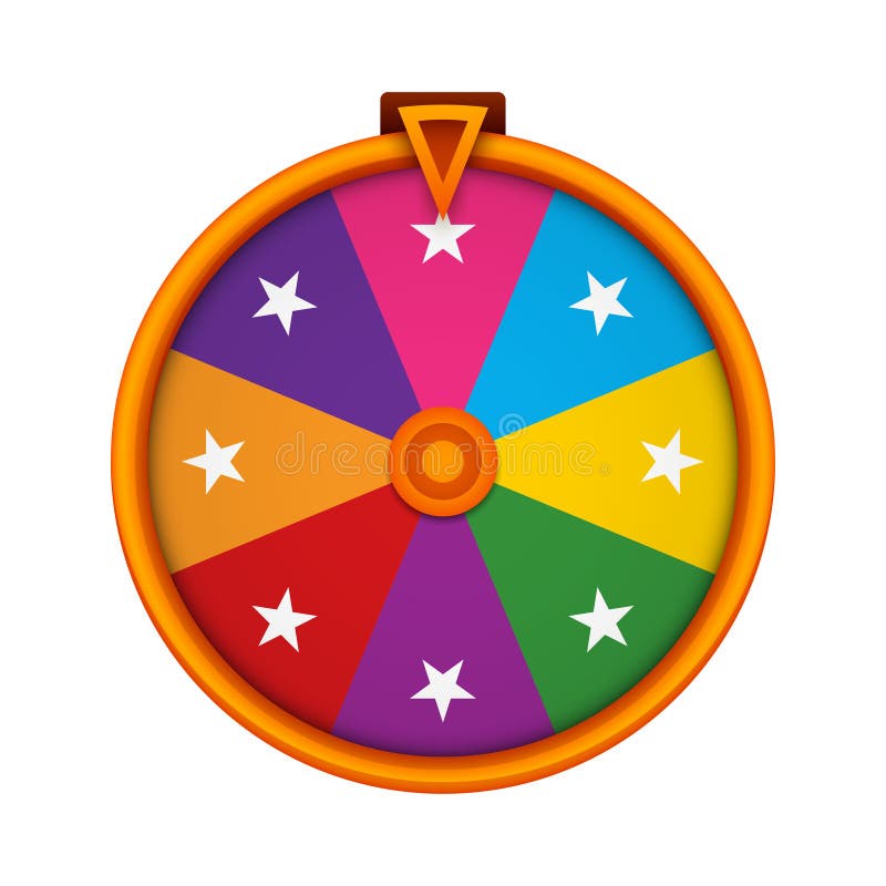 Fortune Wheel Isolated on White Background Stock Vector - Illustration ...