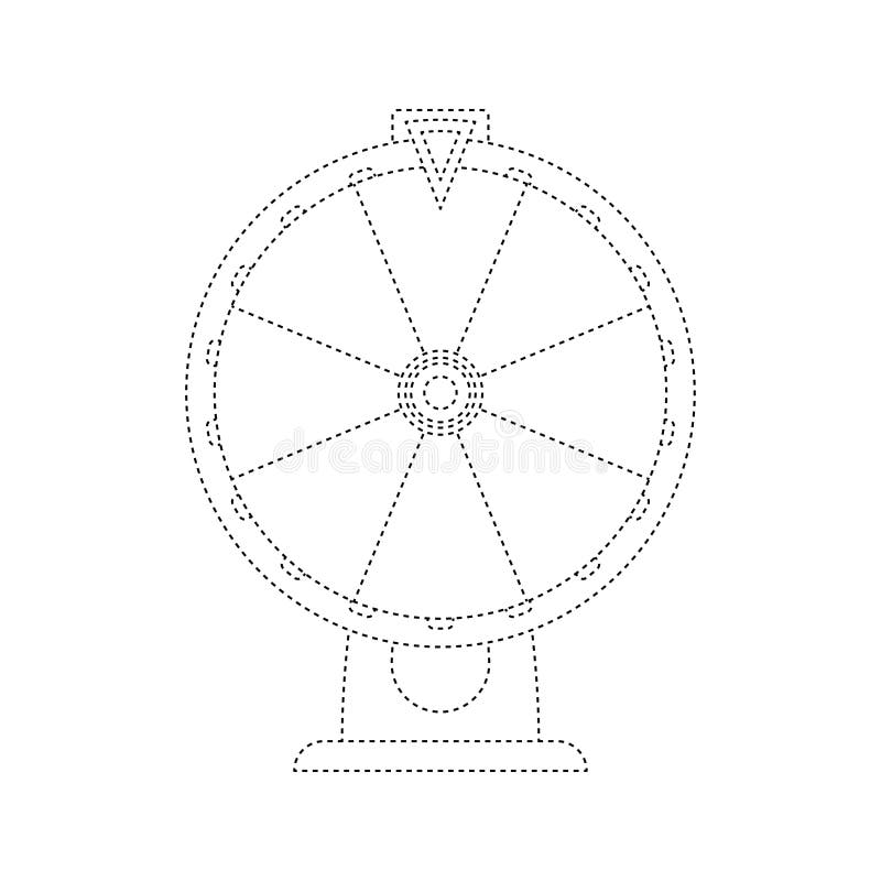 Fortune Wheel Tracing Worksheet for Kids Stock Vector - Illustration of ...