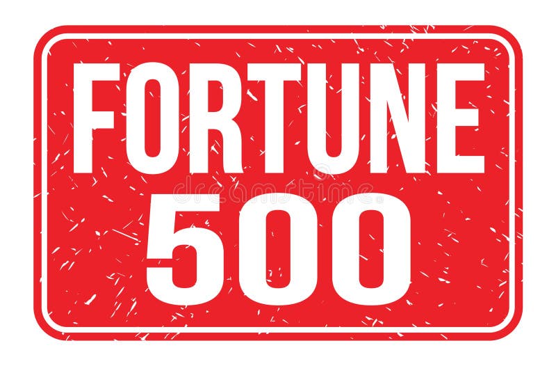 FORTUNE 500, Words on Red Rectangle Stamp Sign Stock Illustration ...