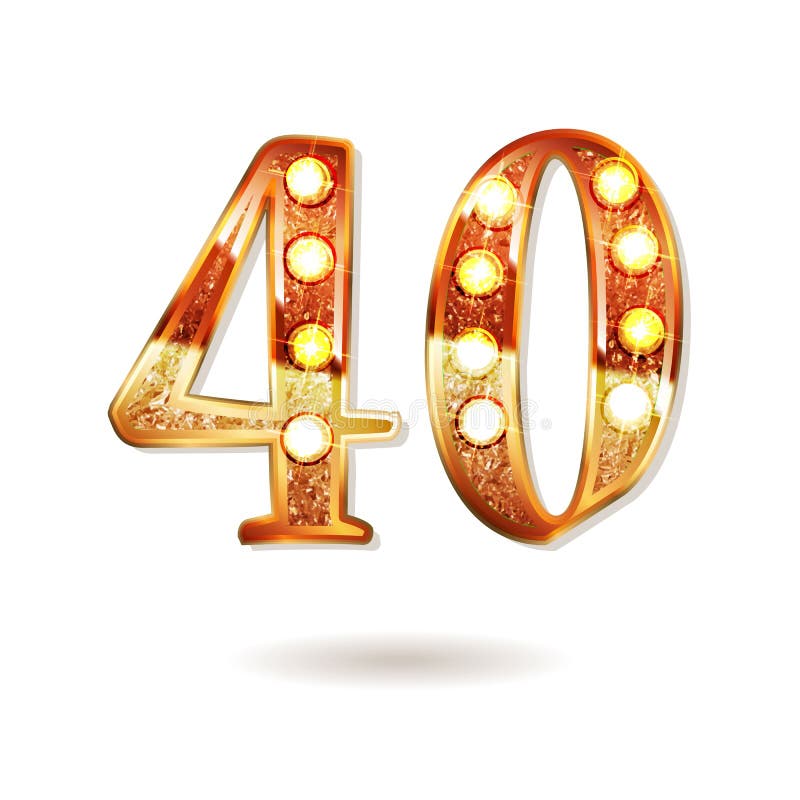 Forty Two Years Anniversary Golden. Anniversary Template Design for Web ...