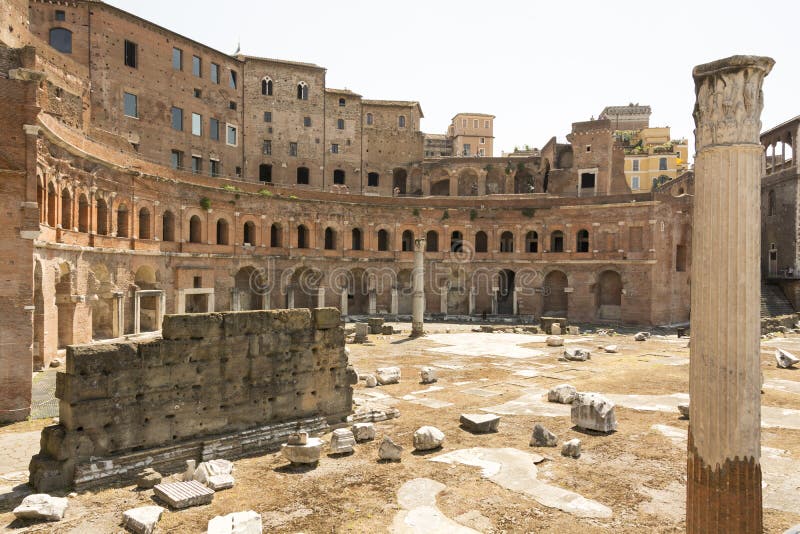 Forum of Augustus Rome Italy Stock Photo - Image of ruin, augustus ...