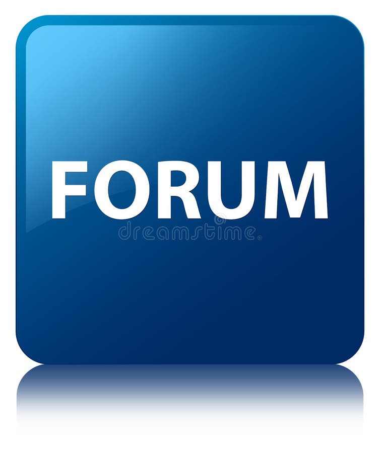 Forum blue square button stock illustration. Illustration of forum ...