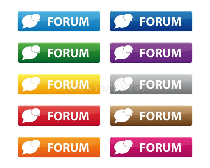 Forum buttons stock vector. Illustration of contact, element - 20398892