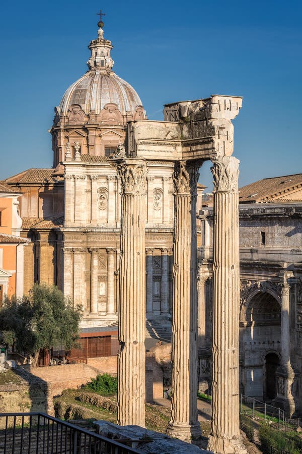 Forum of Caesar in Rome stock image. Image of landscape - 97050897